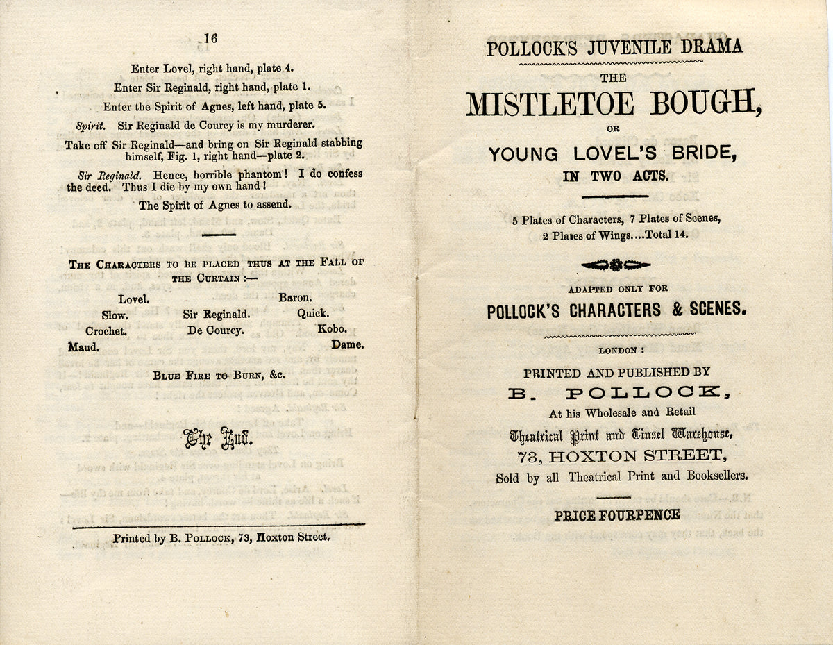 Toy Theatre - Reproduction Play - Redington's Mistletoe Bough – The Old ...
