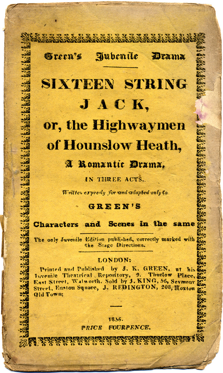 Toy Theatre - Reproduction Play - JK Green's Sixteen String Jack – The ...